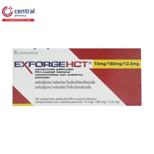 [CHÍNH HÃNG] Thuốc Exforge HCT 10mg/160mg/12.5mg trị tăng huyết áp