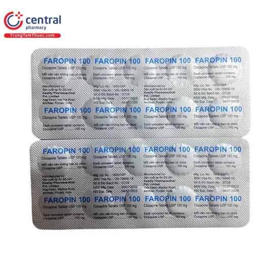 [CHÍNH HÃNG] Thuốc Faropin 100 điều trị tâm thần phân liệt mãn tính