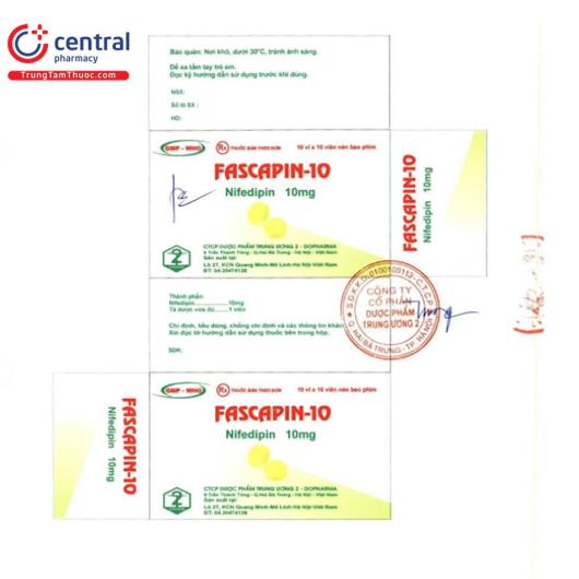 [CHÍNH HÃNG] Thuốc huyết áp Fascapin-10 Dopharma: chỉ định, giá