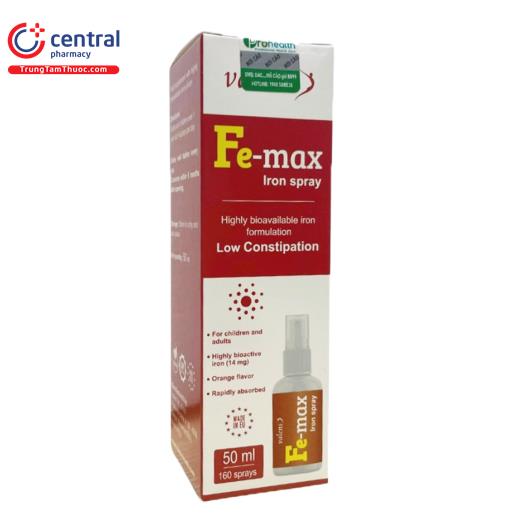 [CHÍNH HÃNG] Fe-max Iron Spray bổ sung sắt cho người lớn và trẻ em