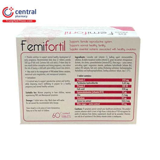 Thuốc Femifortil tăng cường khả năng sinh sản cho nữ giới