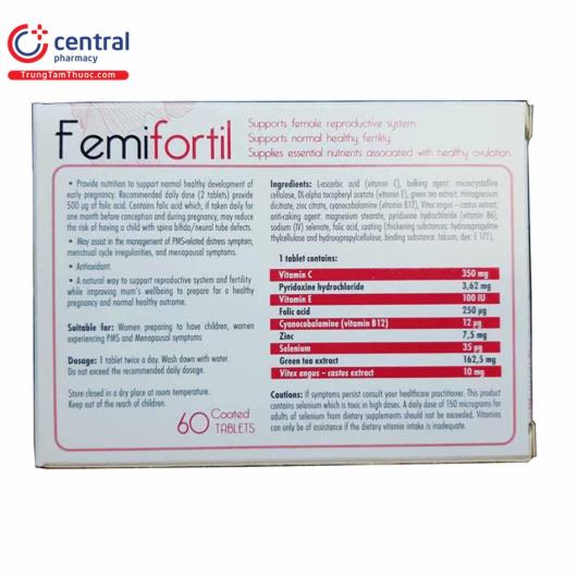 Thuốc Femifortil tăng cường khả năng sinh sản cho nữ giới