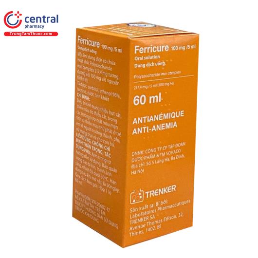 Thuốc Ferricure 100mg/5ml sử dụng trong điều trị các bệnh thiếu máu