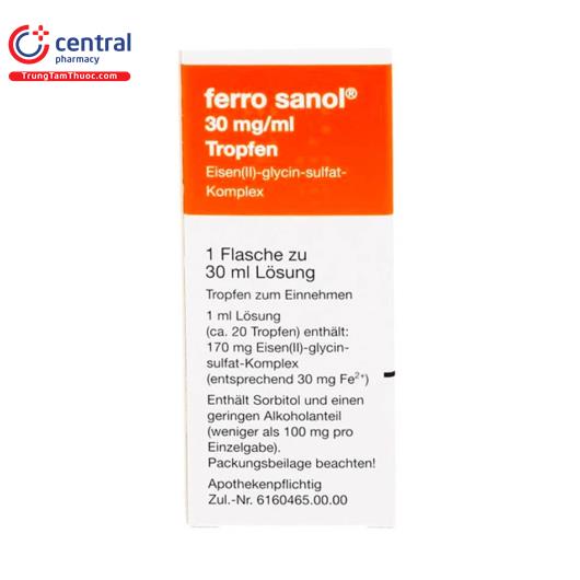 [CHÍNH HÃNG] Ferro Sanol 30mg Tropfen - Sắt hữu cơ nhỏ giọt cho bé
