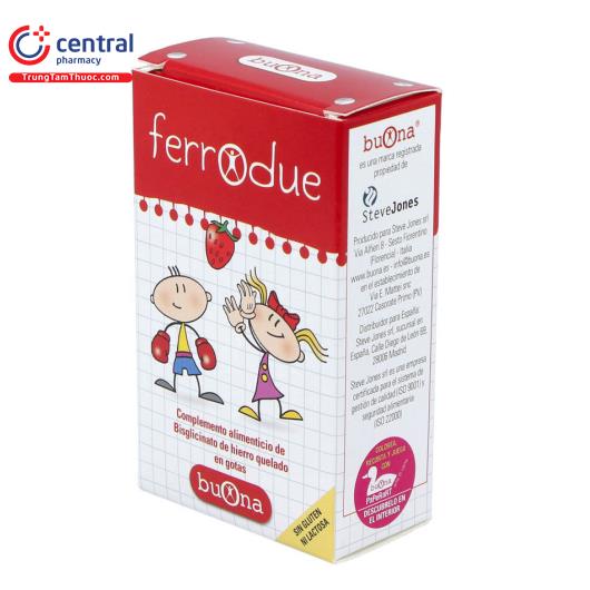 [CHÍNH HÃNG] Buona Ferrodue - bổ sung sắt, không gây táo bón