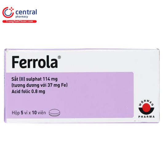 [CHÍNH HÃNG] Thuốc Ferrola phòng ngừa, điều trị thiếu máu