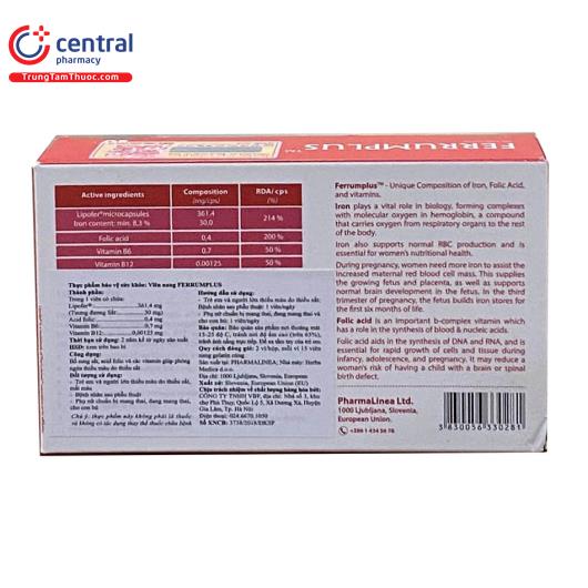 [CHÍNH HÃNG] Thuốc bổ sung sắt dạng viên Ferrumplus