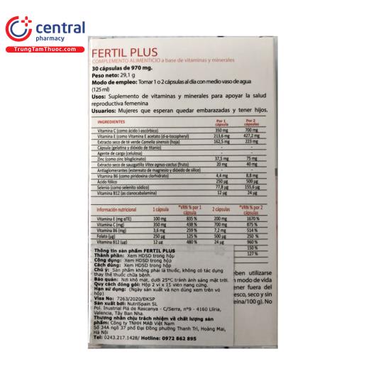 [CHÍNH HÃNG] Thuốc Fertil Plus tăng khả năng thụ thai