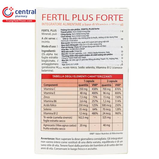 [CHÍNH HÃNG] Thuốc Fertil Plus Forte tăng chất lượng sinh sản nữ giới