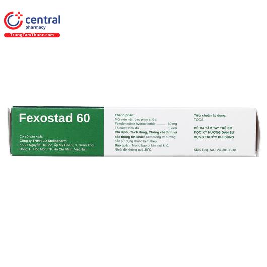 Thuốc Fexostad 60: Công dụng, liều dùng, chống chỉ định