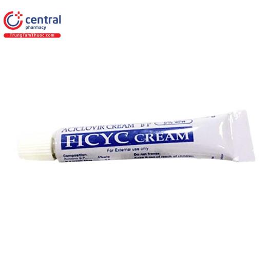 Thuốc Ficyc Cream (Acyclovir 5g): tác dụng, liều dùng, cách dùng