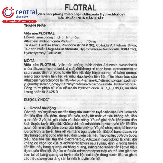 Thuốc Flotral 10mg - điều trị tăng sản lành tính tuyến tiền liệt