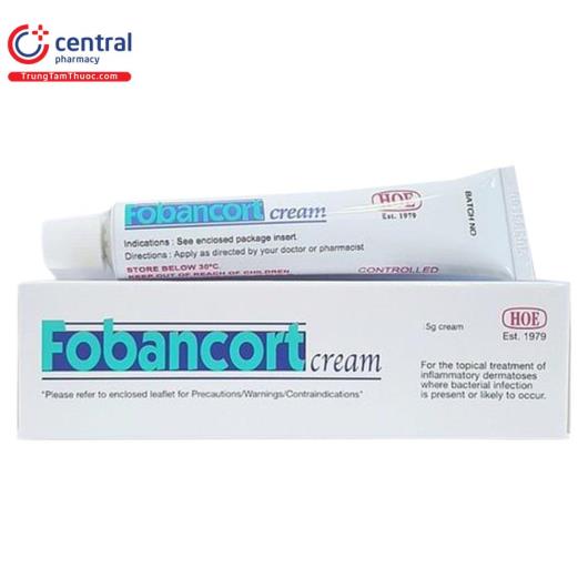 [CHÍNH HÃNG] Thuốc Fobancort Cream 5g trị chốc, viêm nang lông