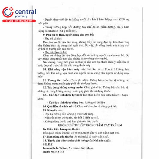 [CHÍNH HÃNG] Thuốc Foncitril 4000 điều trị sỏi niệu, bệnh Gút
