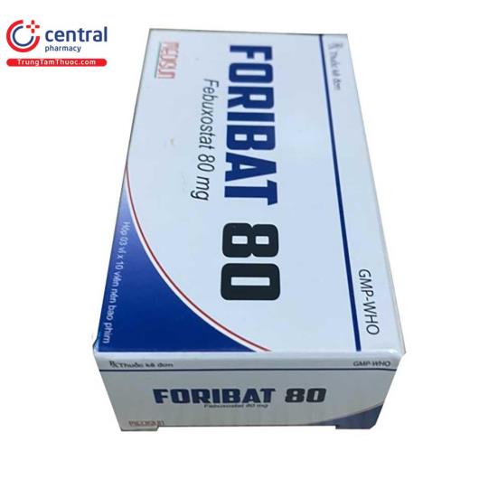 Thuốc Foribat 80 trị Gout do tăng lượng acid uric trong máu mạn tính