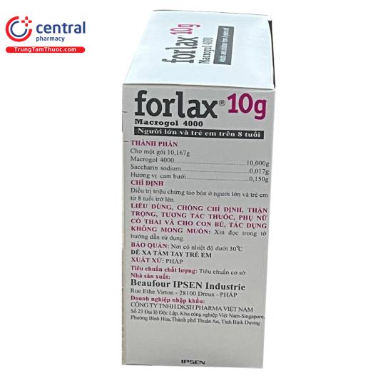 Thuốc Forlax 10g - Thuốc có tác dụng điều trị táo bón
