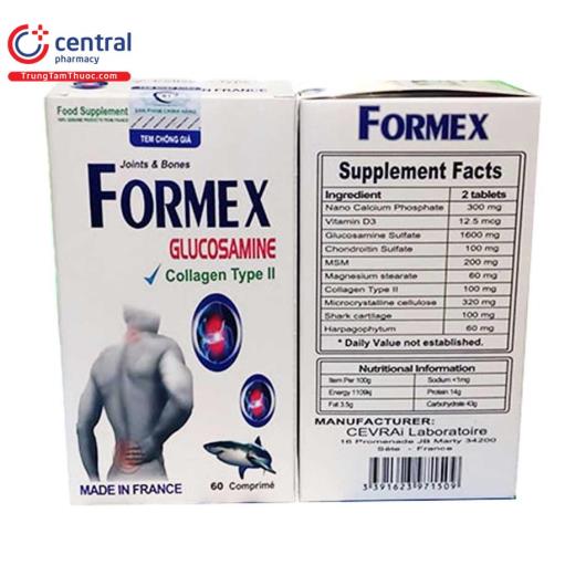 Thuốc hỗ trợ xương khớp Formex: chỉ định, liều dùng, lưu ý