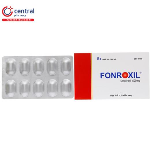 Thuốc Fonroxil (Cefadroxil 500mg): Tác dụng - Chỉ định, Liều lượng