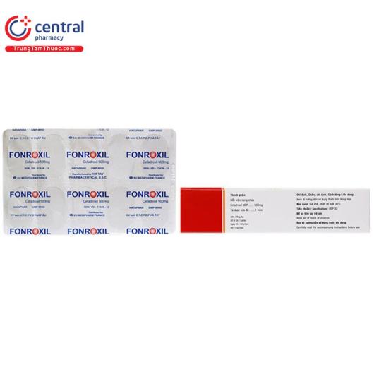 Thuốc Fonroxil (Cefadroxil 500mg): Tác dụng - Chỉ định, Liều lượng
