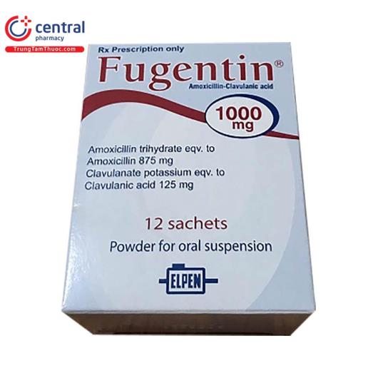 [CHÍNH HÃNG] Thuốc Fugentin 1000mg (gói): tác dụng, chỉ định, lưu ý