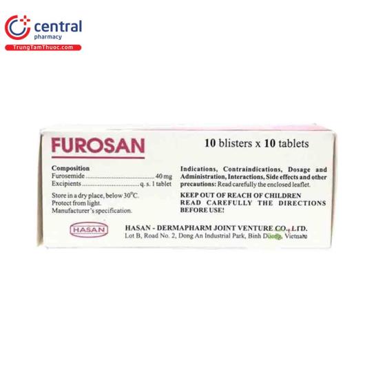[CHÍNH HÃNG] Thuốc Furosan 40mg - Đánh tan lỗi lo do phù tích nước