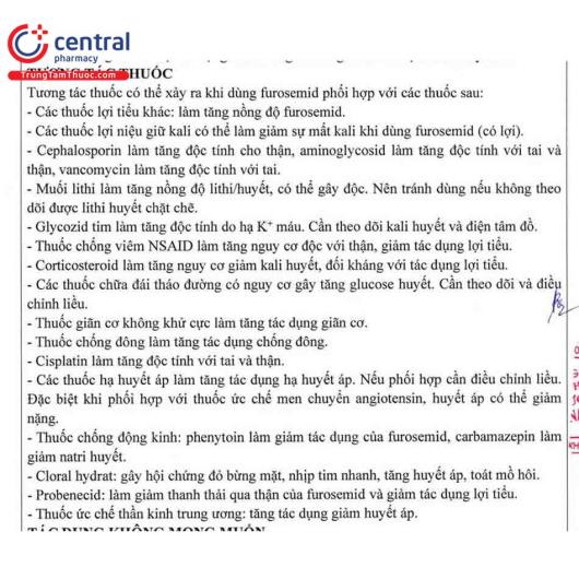 Thuốc Furosol 20mg/2ml: Cách dùng – liều dùng, lưu ý khi sử dụng