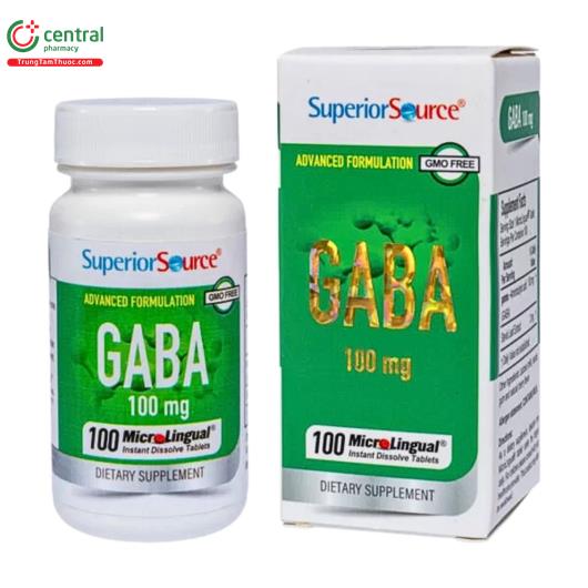 Thuốc Gaba 100mg Superior Source - Giúp giảm căng thẳng và ngủ ngon