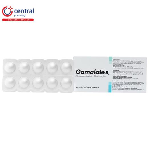 Thuốc Gamalate B6 (hộp 20 viên): tác dụng, liều dùng, lưu ý khi dùng