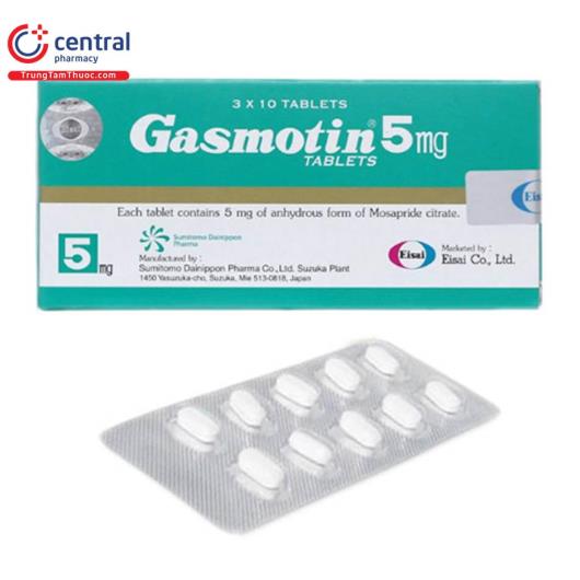 Thuốc Gasmotin 5mg - Thuốc chống viêm loét dạ dày