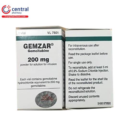 Thuốc Gemzar 200mg - thuốc điều trị ung thư phổi, ung thư vú di căn