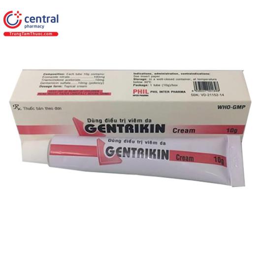 Thuốc Gentrikin - Thuốc trị viêm da, nấm da, hắc lào, lang ben