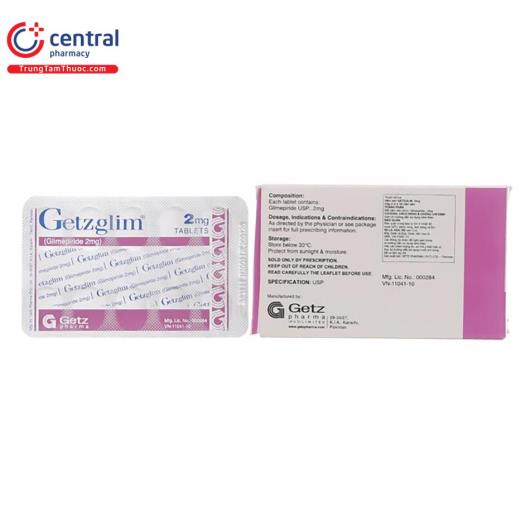 Thuốc Getzglim 2mg: Tác dụng - Chỉ định, cách dùng