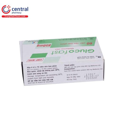 Thuốc Glucofast 850mg - Thuốc điều trị tiểu đường