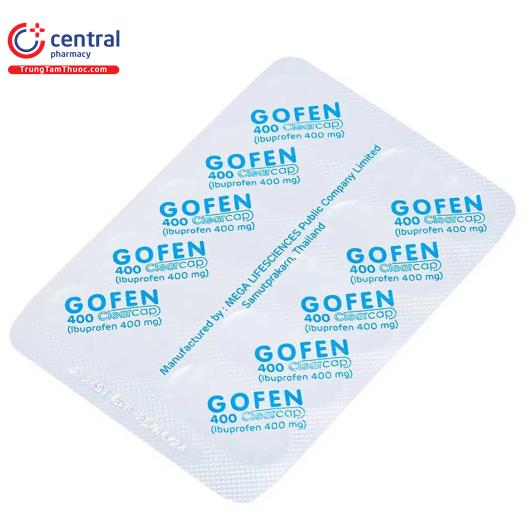 Thuốc Gofen 400 clearcap (Hộp 50 viên): tác dụng, chỉ định, tương tác