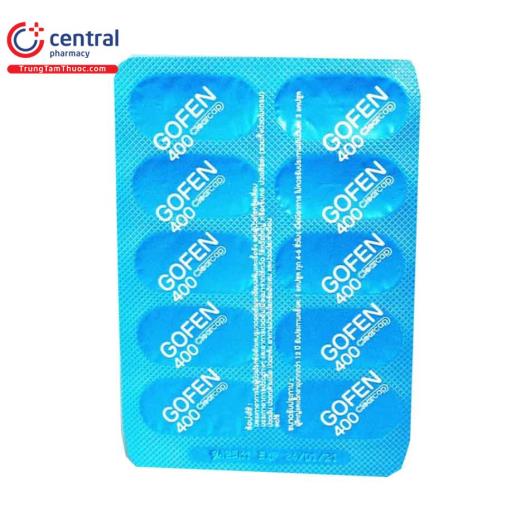 Thuốc Gofen 400 clearcap (Hộp 50 viên): tác dụng, chỉ định, tương tác