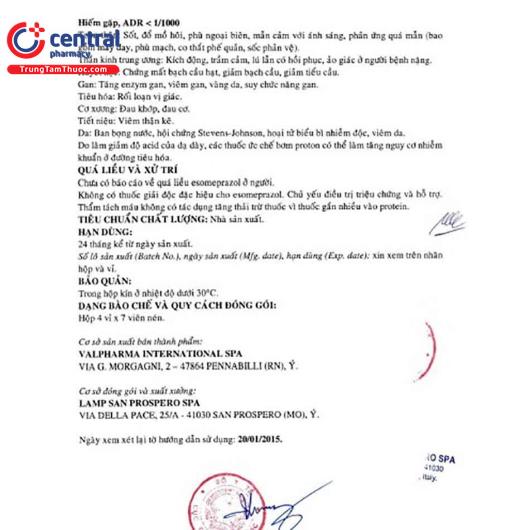 Thuốc điều trị viêm loét dạ dày Goldesome 20mg: công dụng, giá bán