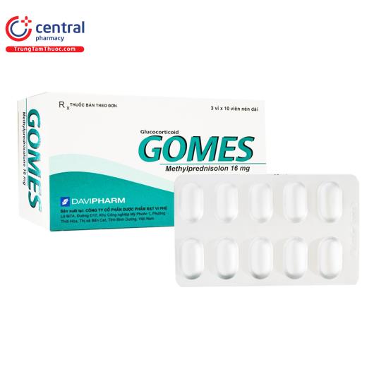 [CHÍNH HÃNG] Thuốc Gomes 16mg chống viêm, ức chế miễn dịch