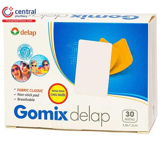 [CHÍNH HÃNG] Băng dán Gomix Delap xanh 3.8 x 7.2 cm ( hộp 30 miếng)