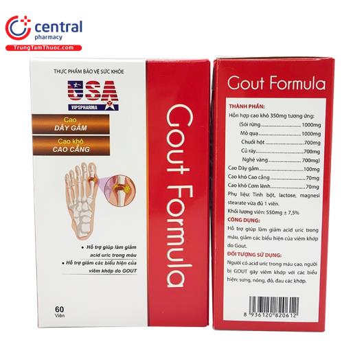 Gout Formula lọ 60 viên - Loại bỏ cơn đau do gút cấp và mạn tính