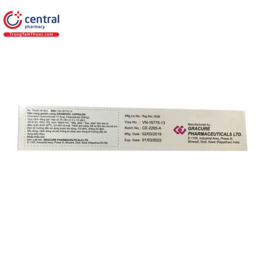 Thuốc Gramadol - Thuốc có tác dụng giảm đau từ vừa đến nặng