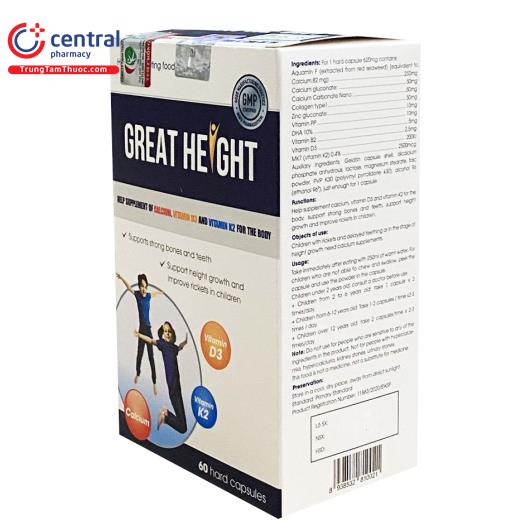 [CHÍNH HÃNG] Thuốc Great Height nâng cao tầm vóc trẻ em Việt Nam