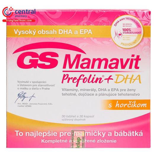 [CHÍNH HÃNG] Thuốc GS Mamavit Prefolin + DHA + EPA cho bà bầu