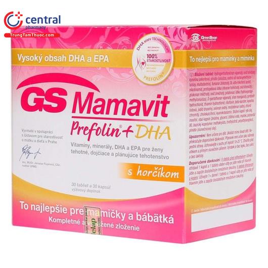 [CHÍNH HÃNG] Thuốc GS Mamavit Prefolin + DHA + EPA cho bà bầu