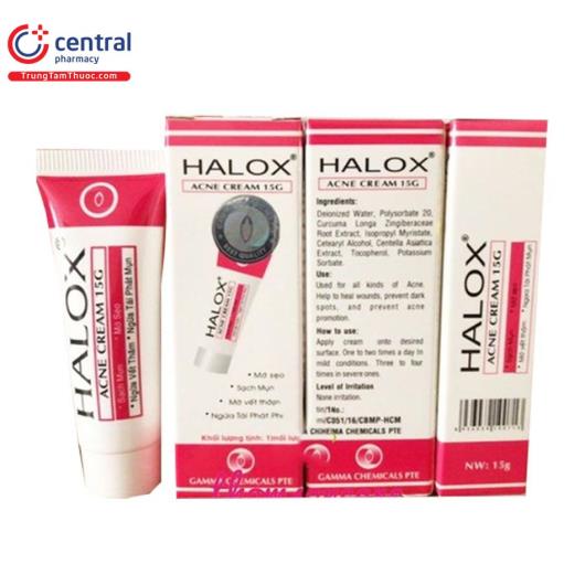 [CHÍNH HÃNG] Thuốc Halox Acne Cream 15g đặc trị các dạng mụn trứng cá