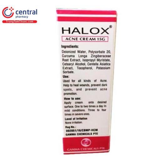 [CHÍNH HÃNG] Thuốc Halox Acne Cream 15g đặc trị các dạng mụn trứng cá