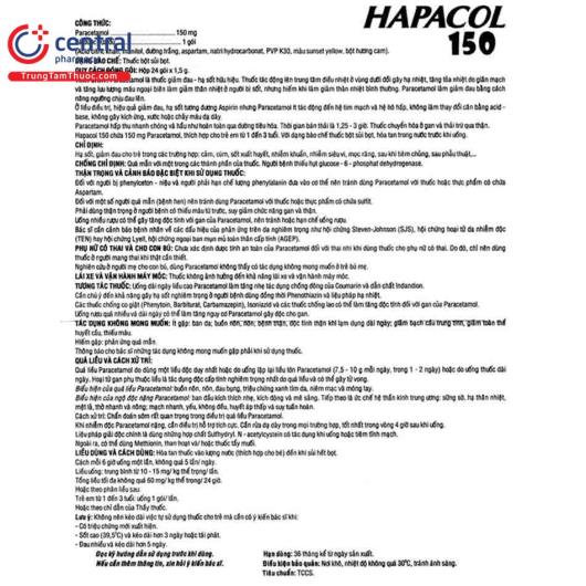 [CHÍNH HÃNG] Thuốc Hapacol 150 - Hạ sốt, giảm đau hiệu quả