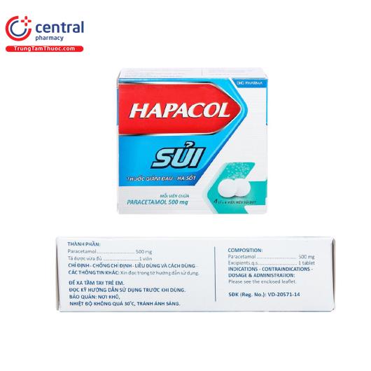 Thuốc Hapacol Sủi - Thuốc có tác dụng giảm đau hạ sốt