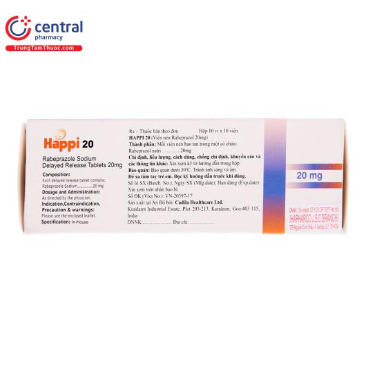 [CHÍNH HÃNG] Thuốc Happi 20 điều trị trào ngược dạ dày thực quản