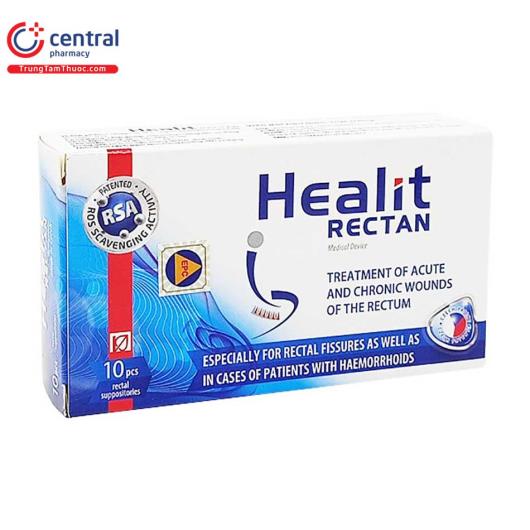 [CHÍNH HÃNG] Thuốc đặt trĩ Healit RECTAN hỗ trợ trĩ cấp, nứt hậu môn