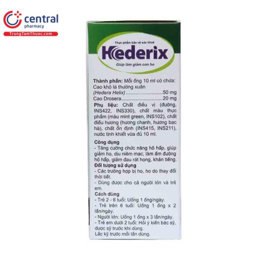 [CHÍNH HÃNG] Thuốc Hederix: Công dụng, liều dùng, chống chỉ định